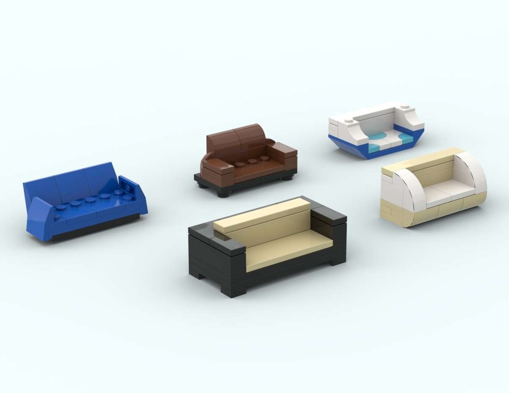 LEGO MOC-201707 Sofa Collection 2 by MarkMOC71 | Rebrickable - Build ...