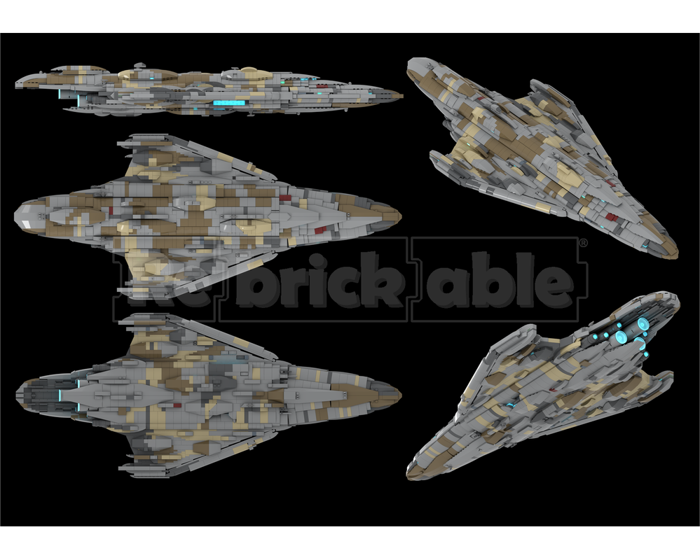 LEGO MOC Rebel Alliance Mon Calamari MC-80 Liberty Class Heavy Battle ...