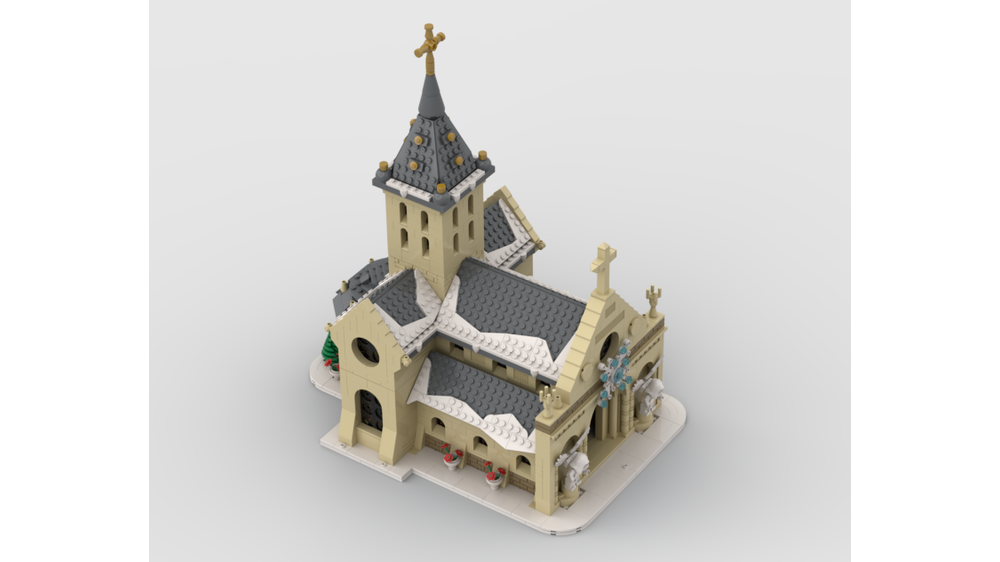 LEGO MOC Christmas Church by Psantine | Rebrickable - Build with LEGO