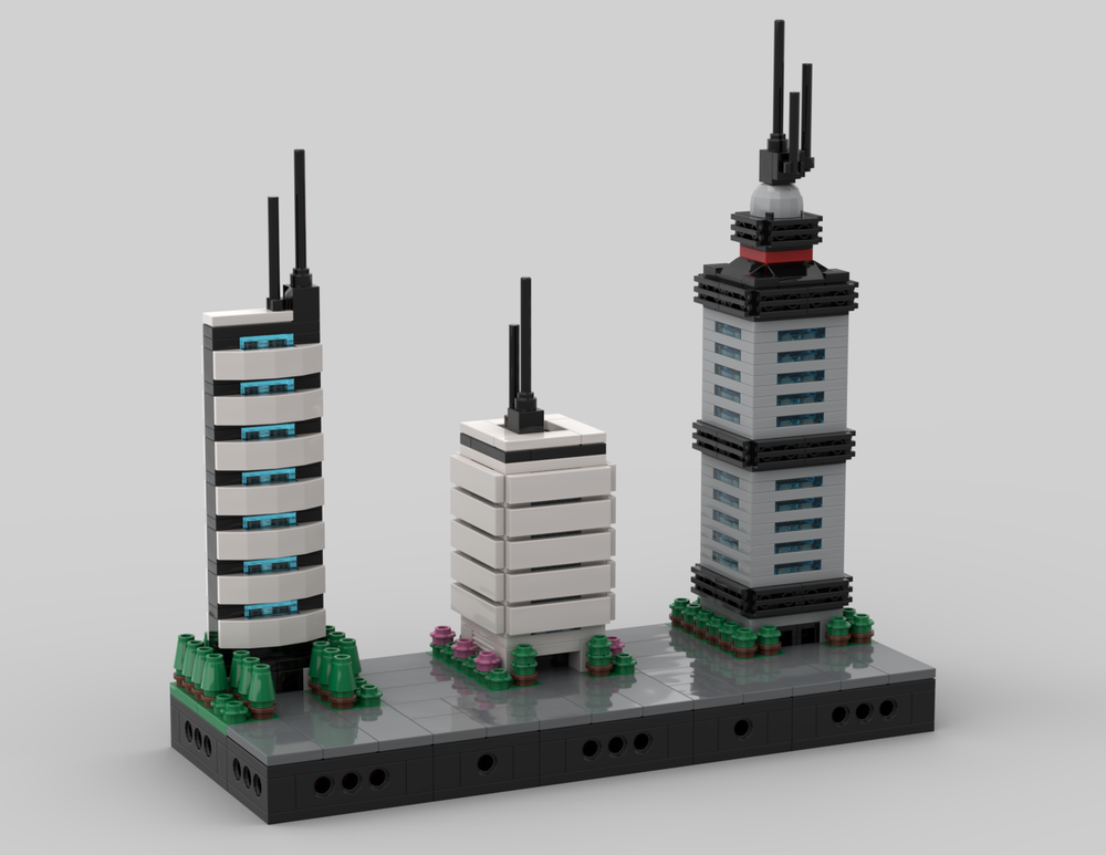 LEGO MOC Micro Modular City - Skyscrapers by Thomasbrickworks ...