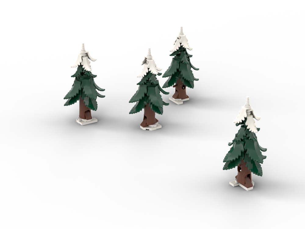 LEGO MOC Wintery Pine Tree by ChrisW. | Rebrickable - Build with LEGO