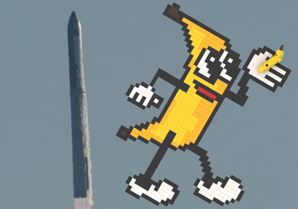 Lego Moc Banana For Scale Starship Flight 6 By Orchardbuilds