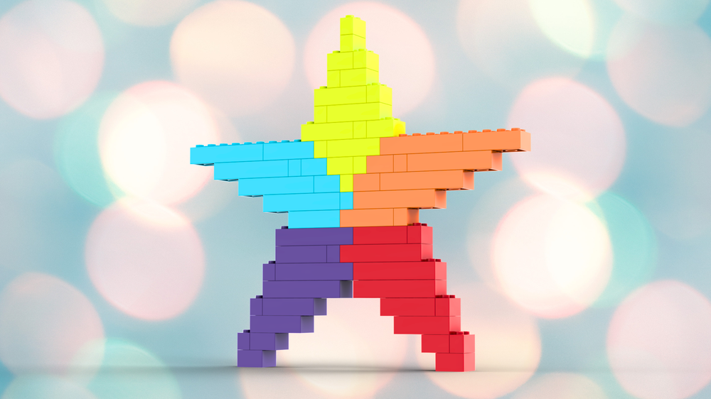 LEGO MOC 11030 Rainbow star by Lenarex | Rebrickable - Build with LEGO