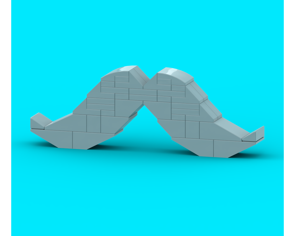 LEGO MOC Gray Mustache by birdbrickbuilds | Rebrickable - Build with LEGO