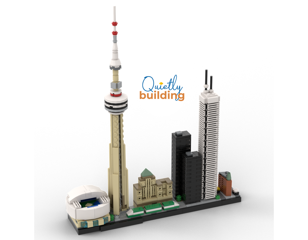 Lego Moc Toronto Skyline By Quietlybuilding Rebrickable Build With Lego