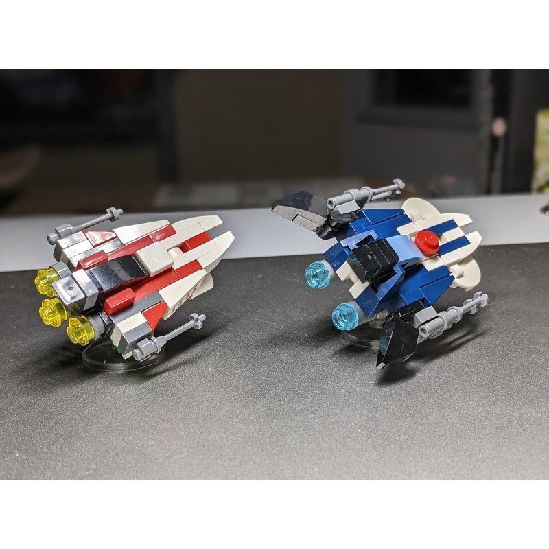 LEGO MOC Jedi Bob's Starfighter and Anakin's Azure Angel - 1:144 Scale ...