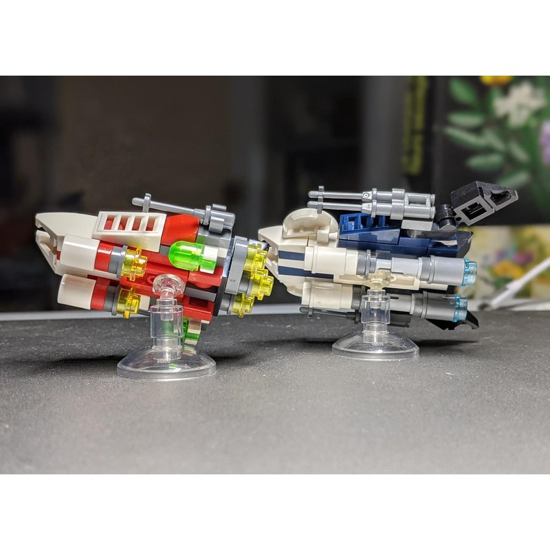 LEGO MOC Jedi Bob's Starfighter and Anakin's Azure Angel - 1:144 Scale ...