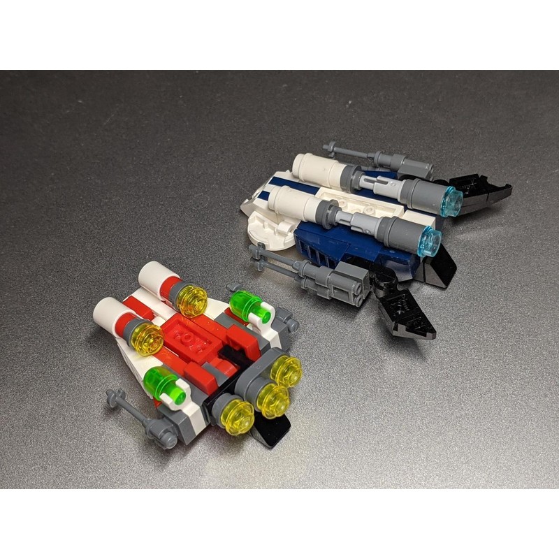 LEGO MOC Jedi Bob's Starfighter and Anakin's Azure Angel - 1:144 Scale ...