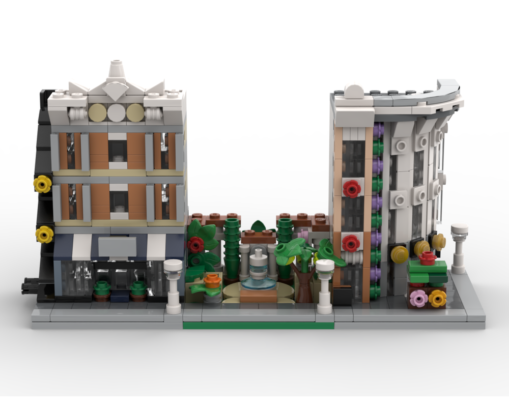 LEGO MOC Mini Fountain Garden by Brick Artisan | Rebrickable - Build ...