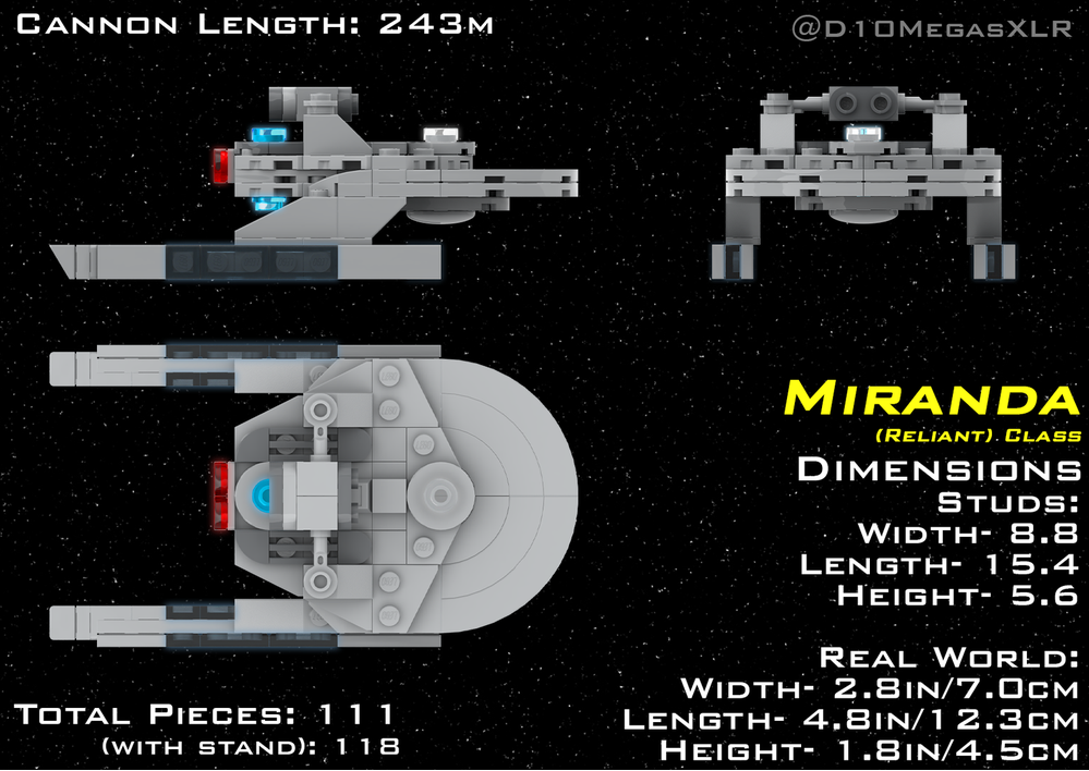 LEGO MOC Miranda Class (with Variant Mods) by D10MegasXLR | Rebrickable ...