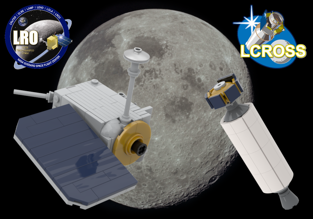 LEGO MOC Lunar Reconnaissance Orbiter and LCROSS with Centaur Upper ...