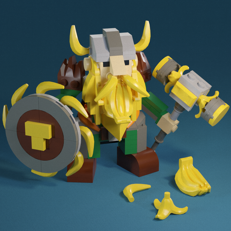 LEGO MOC Barf the Banana Dwarf by jheewee | Rebrickable - Build with LEGO