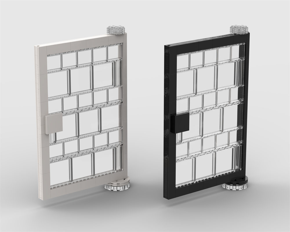 Lego Moc Upscaled 1x4x5 Door By Briquoleur Rebrickable Build With Lego