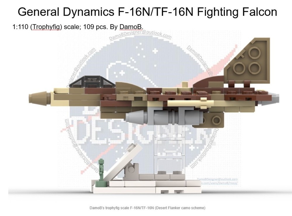LEGO MOC US Navy General Dynamics F-16N Fighting Falcon 'Desert Flanker ...