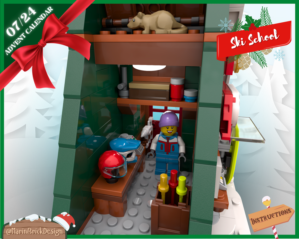 LEGO MOC Lego Christmas Ski Shool MOC - Winter Village Advent Calendar ...