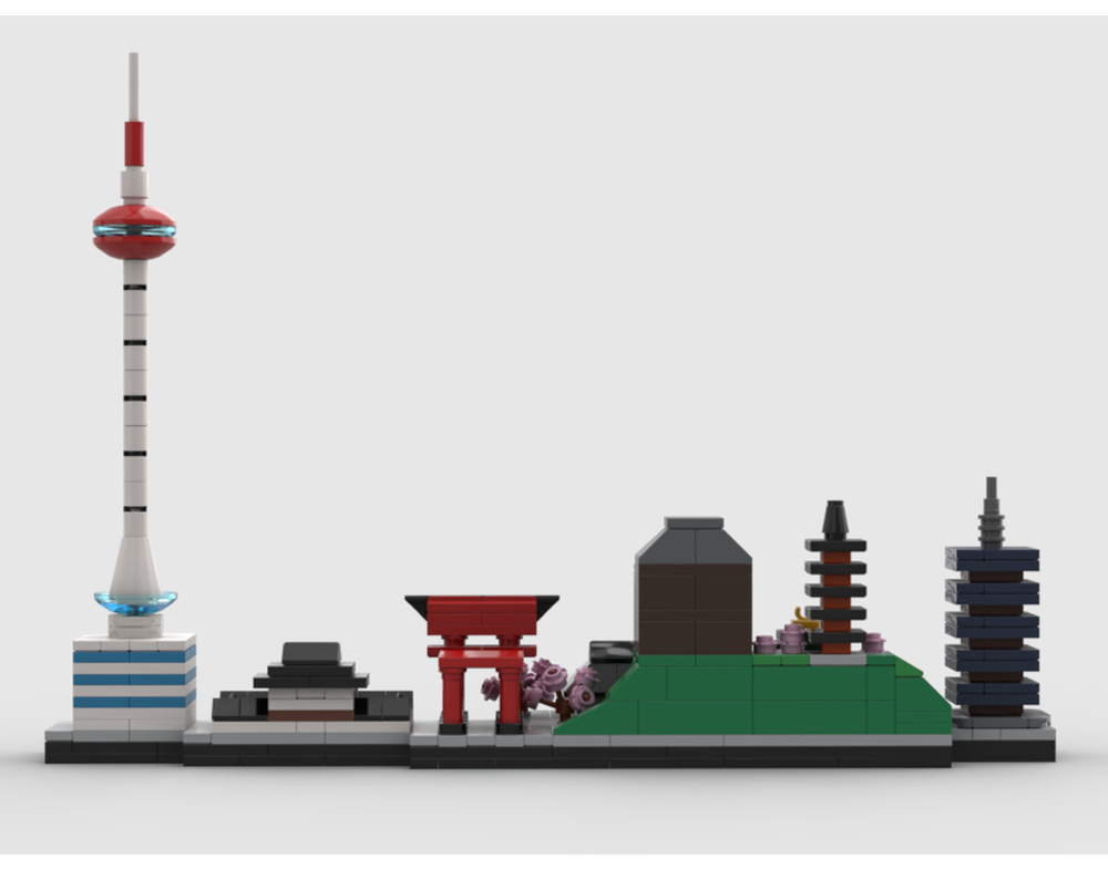 LEGO MOC Kyoto Skyline by Skyline_Lover | Rebrickable - Build with LEGO