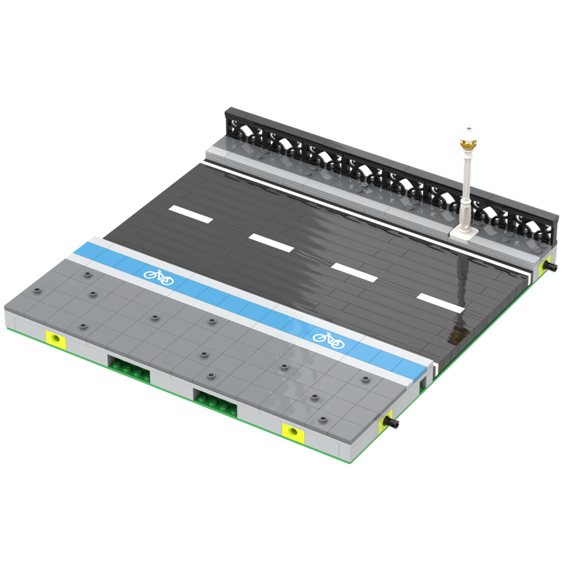 LEGO MOC MILS Road with wide sidewalk and cycle path by YomenoBricks ...