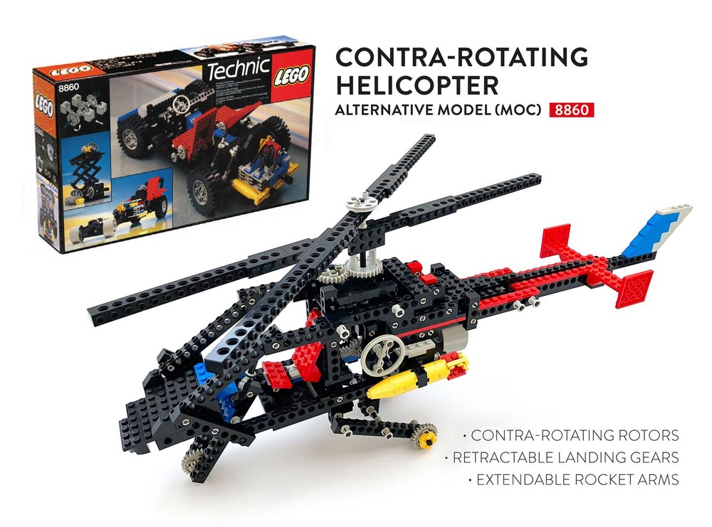 LEGO MOC 8860 Contra-Rotating Helicopter by inidatti | Rebrickable ...