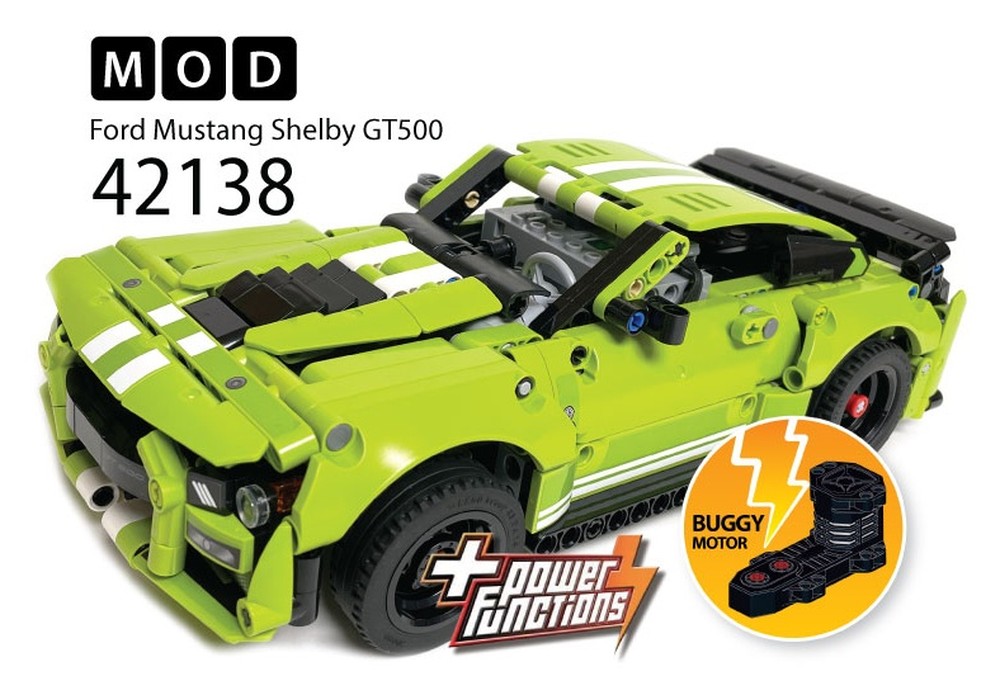 LEGO MOC 42138 Ford Mustang Shelby GT500 RC MOD for Buggy Motors by ...