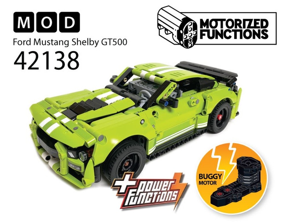 LEGO MOC-202221 42138 Ford Mustang Shelby GT500 RC MOD for Buggy Motors ...