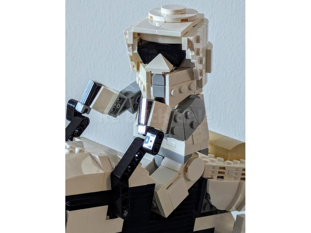 Lego Moc Upscaled Scout Trooper With Speeder Bike In 31 By Williweb