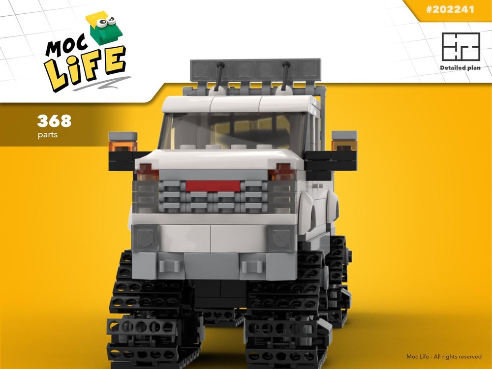 LEGO MOC GMC Sierra 1500 quad cab long bed wheels track by MocLife ...