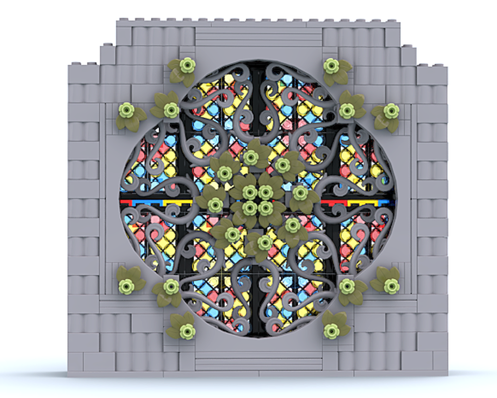 LEGO MOC Stained Glass Rose Window by Castle_Builder | Rebrickable ...