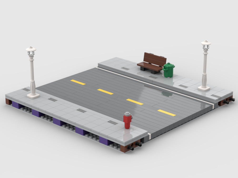 LEGO MOC Basic detailed modular MILS road (straight) by Marijnvdh ...