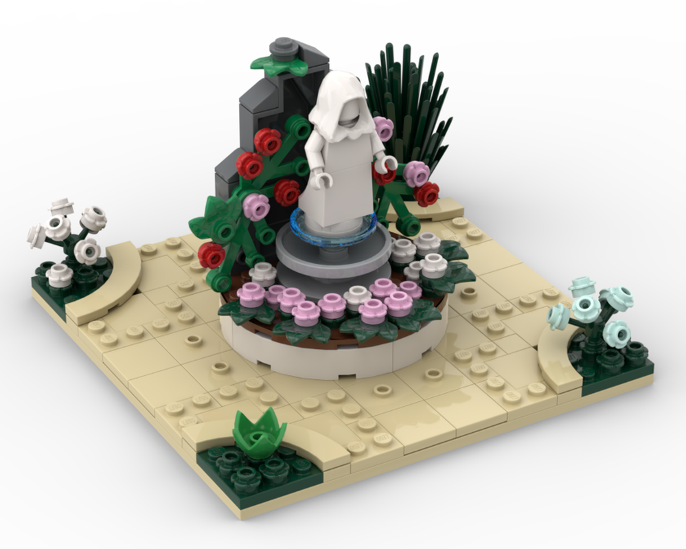 LEGO MOC Garden Fountain by prismaprawn | Rebrickable - Build with LEGO