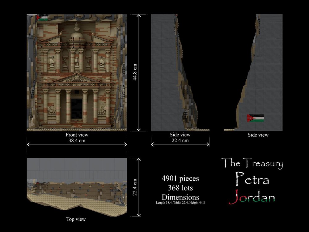 LEGO MOC Petra - The Treasury by ARCHI3D | Rebrickable - Build with LEGO