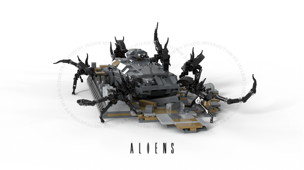 Lego Moc Aliens Micro Diorama Series M577 Armored Personnel Carrier