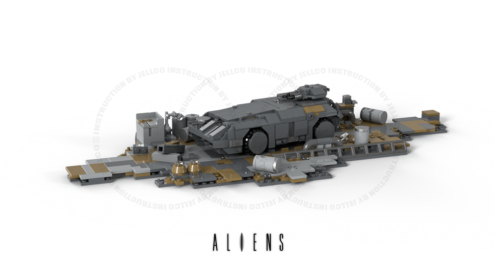 Lego Moc Aliens Micro Diorama Series M577 Armored Personnel Carrier