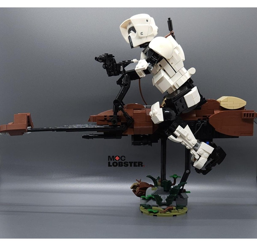 LEGO MOC Scout Trooper and 74-Z Bike by Moc_Lobster | Rebrickable ...