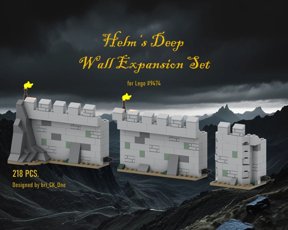 LEGO MOC Helm's Deep Wall Expansion Set by bri_CK_One | Rebrickable ...