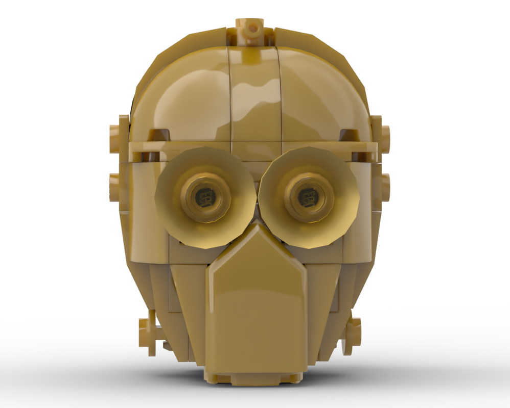 LEGO MOC 75398 C-3PO head modification by brickwich | Rebrickable ...