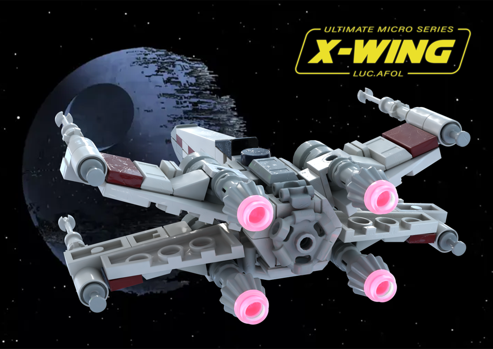 LEGO MOC Ultimate Micro X Wing by luc.afol | Rebrickable - Build with LEGO