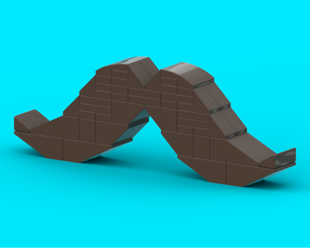 LEGO MOC Brown Mustache by birdbrickbuilds | Rebrickable - Build with LEGO