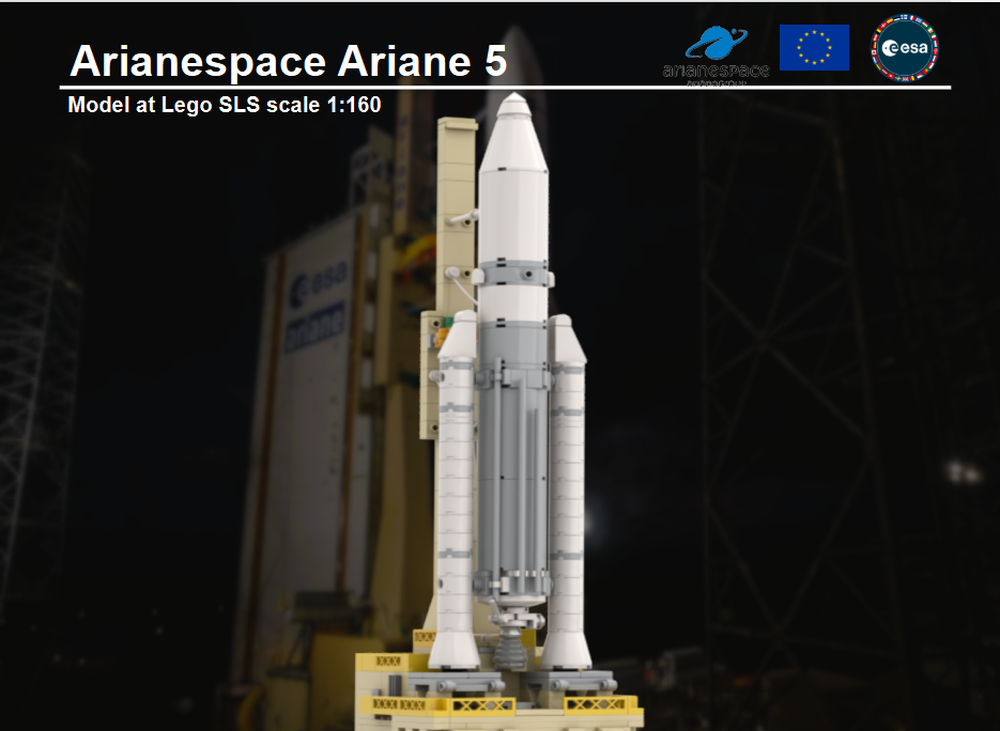 LEGO MOC Ariane 5 1:160 by origamitensai | Rebrickable - Build with LEGO