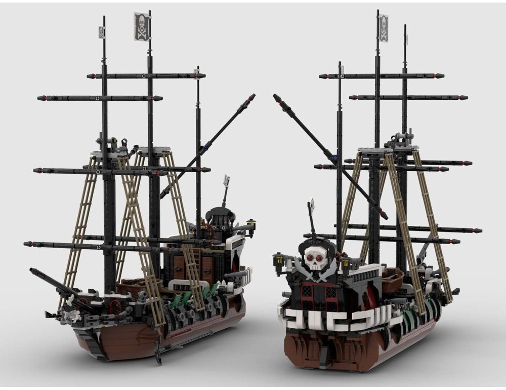 Lego Moc Moc Remake Skull Eye Schooner V 20 By Itnael Rebrickable