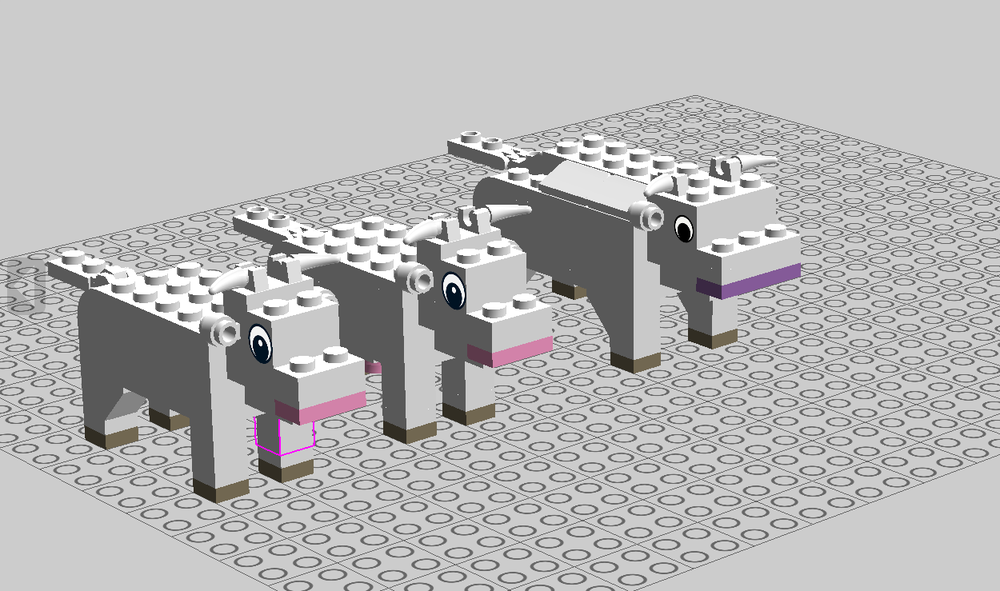 LEGO MOC White Cows by guppy36 | Rebrickable - Build with LEGO