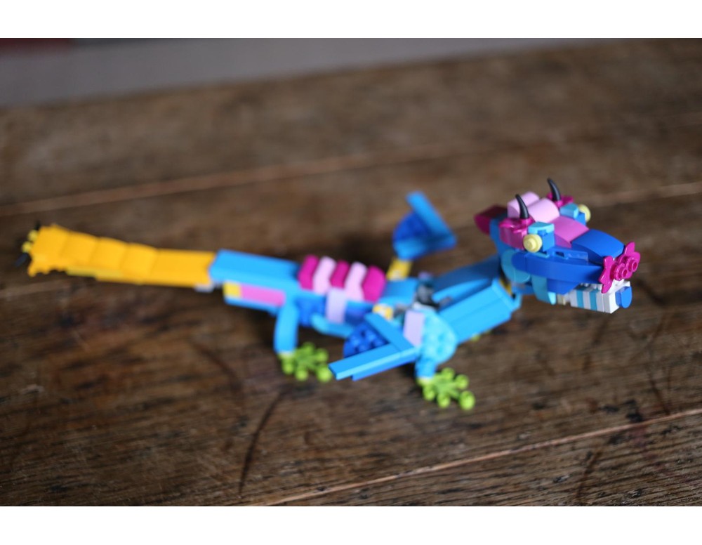 Lego Moc Blue Dragon Little Firetail By Kaen Rebrickable Build