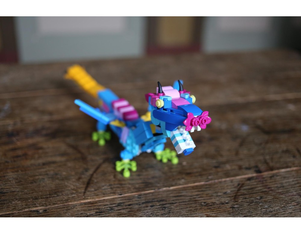 Lego Moc Blue Dragon Little Firetail By Kaen Rebrickable Build