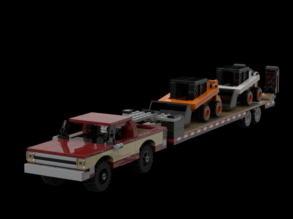 LEGO MOC 1986 Ford F150 with Trailer, Bobcat S450, and Kubota SSV65 by ...