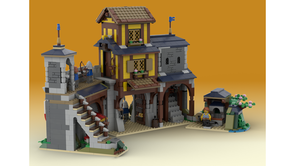 LEGO MOC Medieval Main City Gate by Modarius | Rebrickable - Build with ...