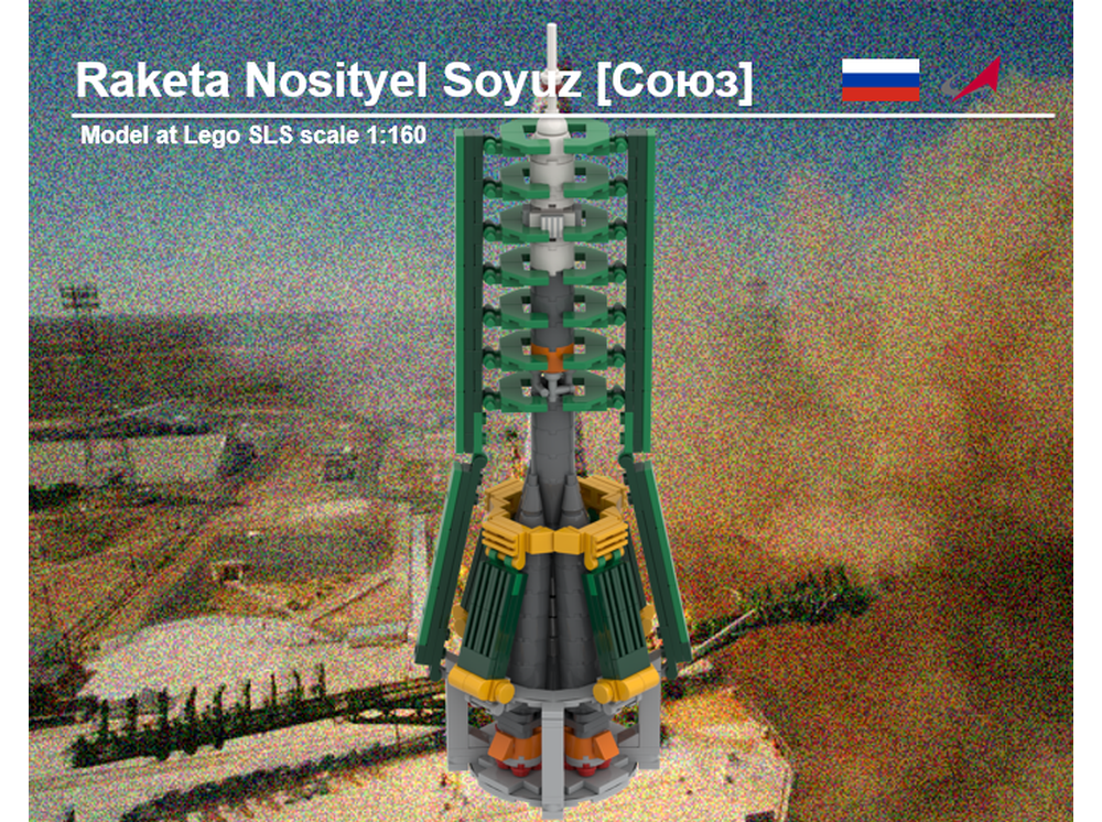 LEGO MOC Soyuz Rocket 1:160 by origamitensai | Rebrickable - Build with ...