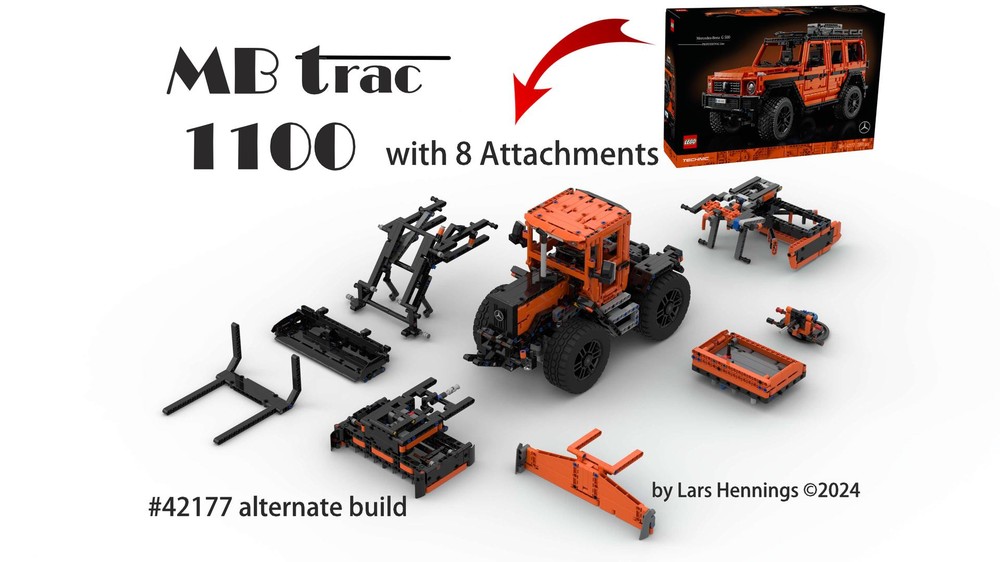 LEGO MOC 42177 MB Trac 1100 with 8 Attachments by lars_4444 ...
