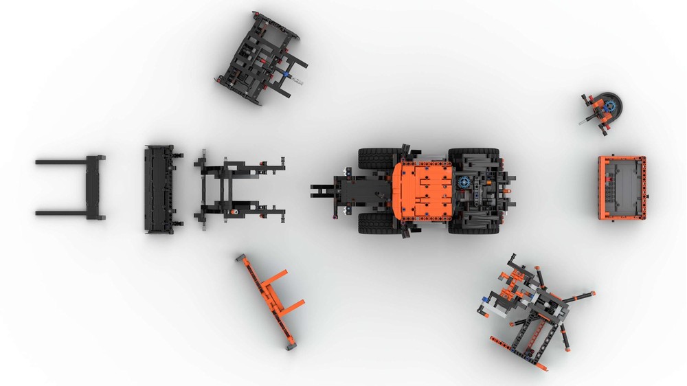 LEGO MOC 42177 MB Trac 1100 with 8 Attachments by lars_4444 ...