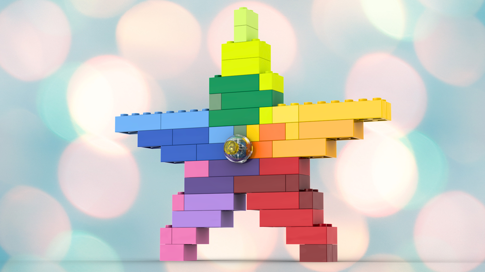 LEGO MOC 10713 Rainbow star by Lenarex | Rebrickable - Build with LEGO