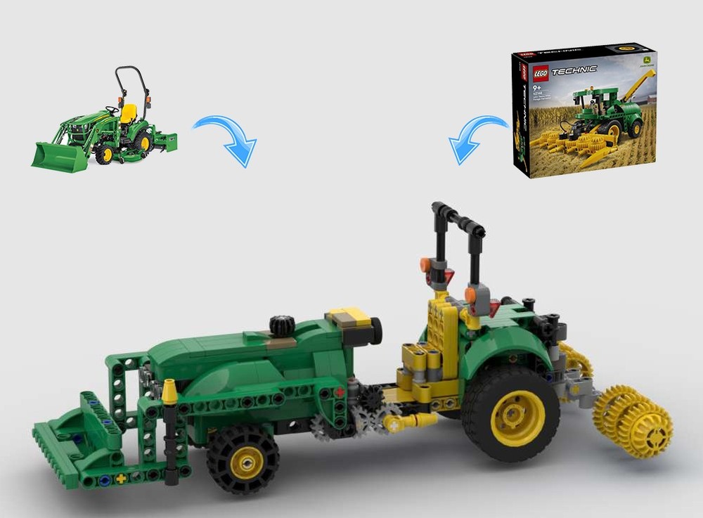 LEGO MOC John Deere Compact Tractor 42168 Alternative by ErikGS | Rebrickable - Build with LEGO