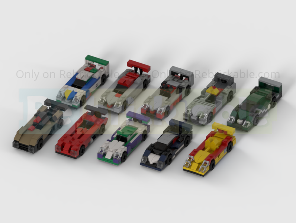 LEGO MOC Pack Of 10 2000's Le Mans Racing Cars - Half Speed Champions ...